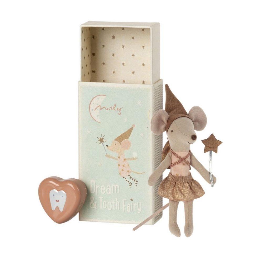 Maileg: Tooth Fairy Mouse in Matchbox (rose) | Malih nog naokrog